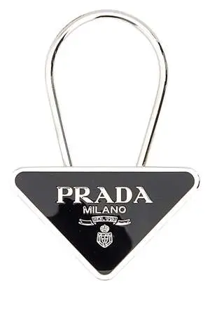 Prada Metal Key Ring - Black