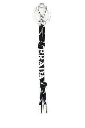 Prada 1 Cm X 14 Cm Fabric Key Ring 1 Cm X 14 Cm Mini Key Ring - Black