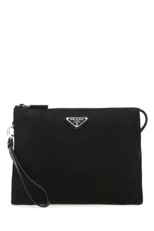 Prada Re-nylon Clutch Bag 22 X 17 X 6 Cm - Black
