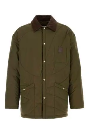 Loewe Quilted Polyester Army Jacket With Corduroy Collar