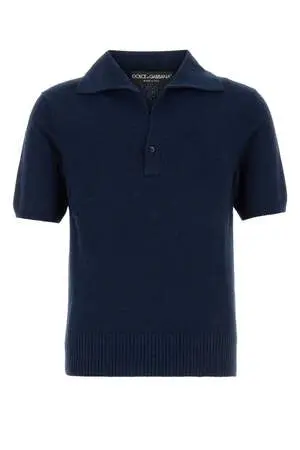 Dolce & Gabbana Cotton-nylon Polo Shirt - Blue