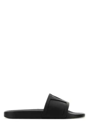Valentino Garavani Rubber Viva Superstar Slippers For - Black