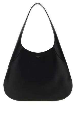 Khaite Joan Shopping Handbag In Leather With Golden Hardware, 40 X 32 X 5 Cm - Black