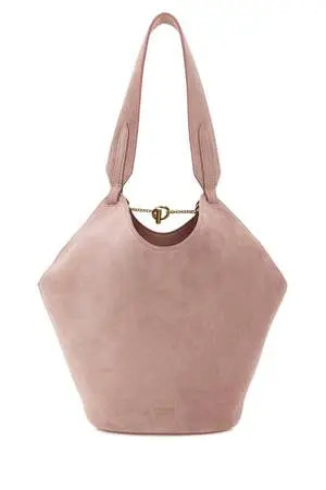 Khaite Khaite Mini Lotus Suede Shoulder Handbag Pink