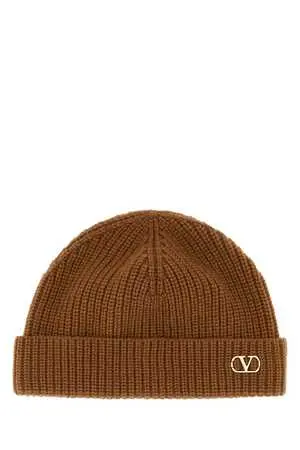 Valentino Garavani Cashmere Beanie Hat - Brown