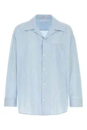Loewe Embroidered Poplin Striped Shirt For