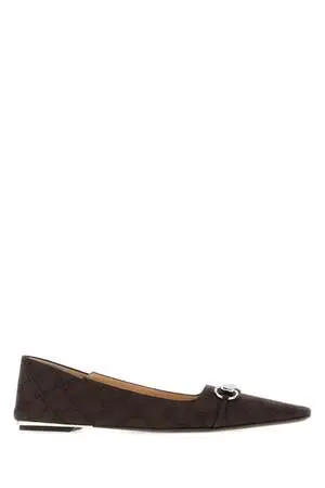 Gucci Gg Fabric Ballerinas For - Brown