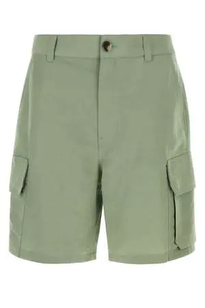 Loewe Viscose-linen Canvas Bermuda Shorts - Green