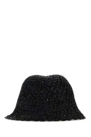 Helen Kaminski Raffia Rio Bucket Hat - Black