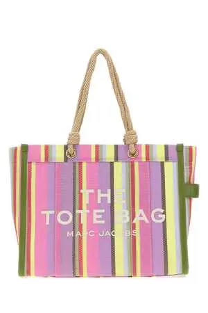 Marc Jacobs Embroidered Canvas Large Tote Bag