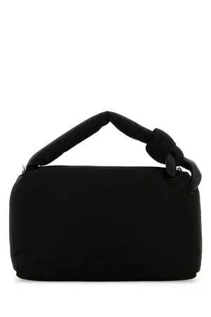 JW Anderson 36 X 24 X 10 Cm Puff Quilted Fabric Handbag With Adjustable Shoulder Strap - Black