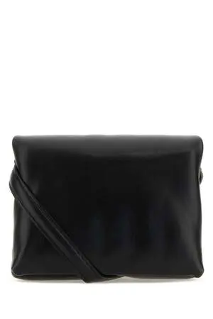 Marni Mini Prisma Leather Clutch Bag With Shoulder Strap - Black