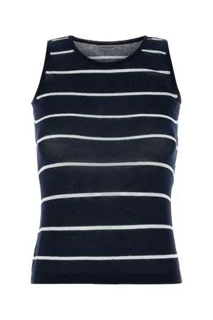 Balenciaga Embroidered Knit Tank Top