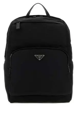 Prada Re-nylon & Leather Backpack For - Black