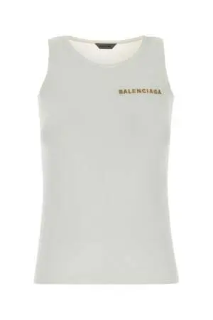 Balenciaga Cotton-blend Tank Top - White