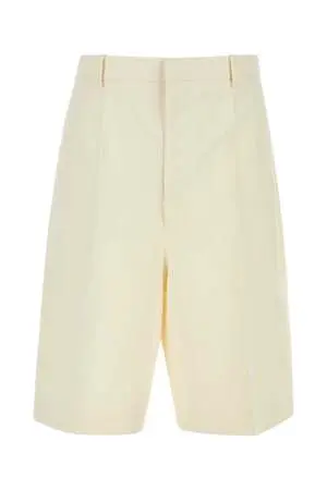 Bottega Veneta Cotton-silk Bermuda Shorts - White
