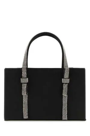 Kara Mini Nappa Leather Handbag With Silver-tone Hardware - Black