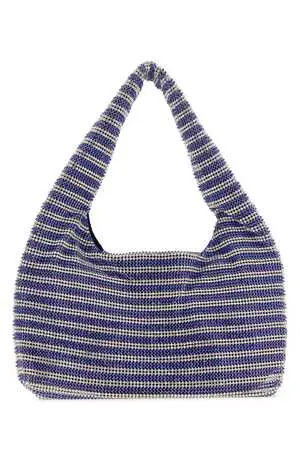 Kara Two-tone Rhinestone Mini Handbag - Stripped
