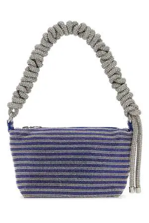 Kara Two-tone Rhinestone Mini Handbag With 15 Cm Handle - Stripped