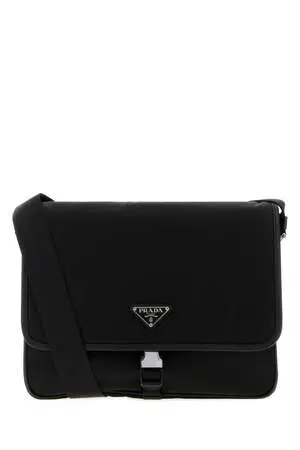 Prada Canvas Shopping Handbag With 30 X 28 X 7 Cm Dimensions And Adjustable 29-54 Cm Shoulder Strap - Black