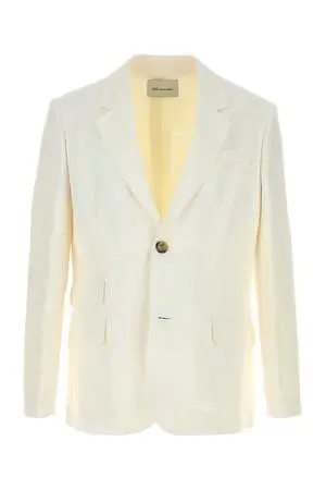 AMI Paris Viscose-linen Blazer - White