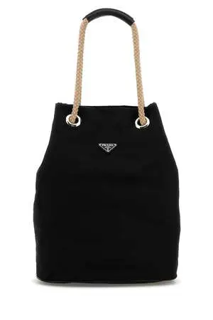 Prada Re-nylon Shopping Handbag 40cm X 45cm X 12cm With 22cm Handle - Black