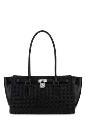 Michael Kors Leather Hamilton Shoulder Handbag - Black