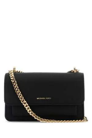 Michael Kors Claire Crossbody Handbag In Leather, 23 Cm Width - Black