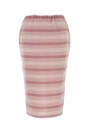 Prada Prada Striped Cotton Mini Skirt Stripped