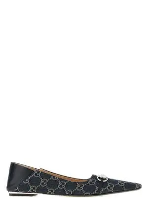 Gucci Gg Denim Vittoria Ballerinas - Printed