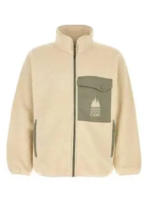 Maison Kitsuné Textured Pile Zip-up Jacket - White