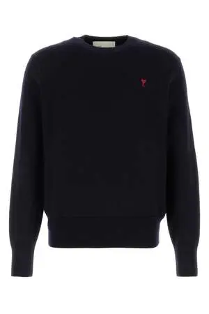 AMI Paris 100% Merino Wool Sweater - Blue