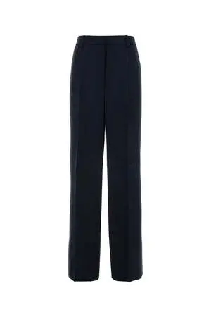 ANINE BING Satin Wide-leg Trent Pant - Blue