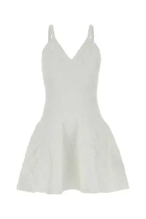 Balmain Knit Mini Dress - White