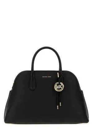 Michael Kors Freddie Leather Shopping Handbag With Shoulder Strap, 40cm X 27cm X 15cm - Black