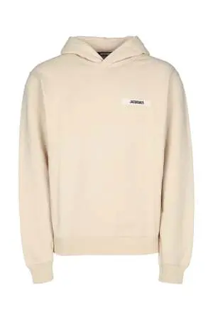 Jacquemus Jacquard Grosgrain Hoodie - Beige