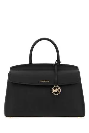 Michael Kors Freddie Leather Handbag With Gold-tone Hardware - Black