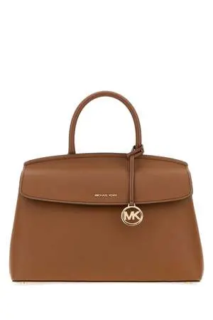 Michael Kors Michael Hamilton Leather Handbag With Adjustable Shoulder Strap - Brown