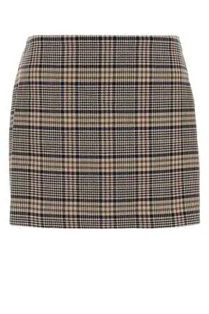 ANINE BING Embroidered Viscose Blend Mini Skirt