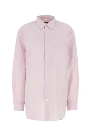 TEKLA Embroidered Poplin Oversized Pyjama Shirt - Stripped