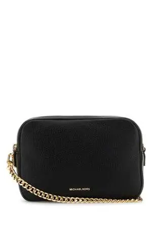 Michael Kors Medium Bryant Leather Shoulder & Crossbody Handbag - Black