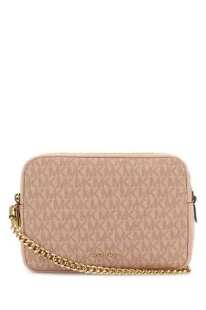 Michael Kors Michael Medium Bryant Shoulder Handbag With Gold Hardware Canvas Crossbody - Printed