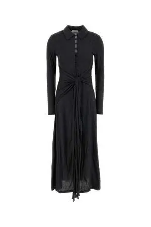 GANNI Cotton-modal T-shirt Shirt Dress - Grey