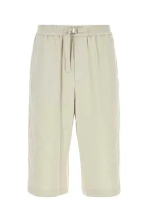 AMI Paris Chalk Cotton Bermuda Shorts - White