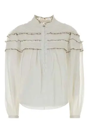 Isabel Marant Étoile Doane Cotton-blend Blouse - White