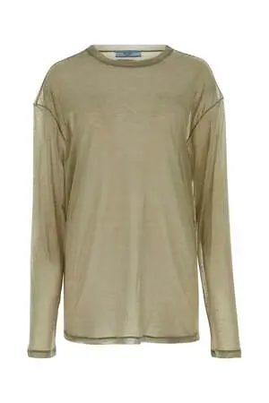 Prada Oversize Lyocell-silk T-shirt