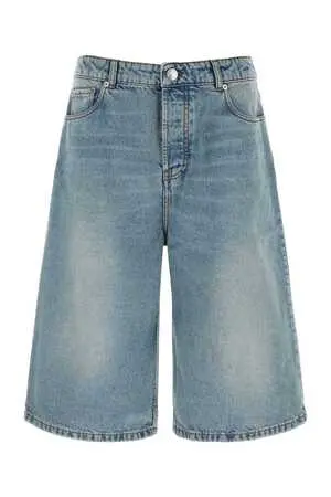 AMI Paris Cotton Denim Bermuda Shorts - Blue