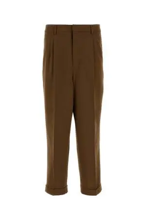 AMI Paris Virgin Wool Wool-blend Trousers - Camel