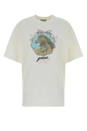 GANNI Ganni Oversize Cotton T-Shirt White