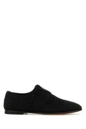 Dolce & Gabbana Crochet Lace-up Shoes - Black
